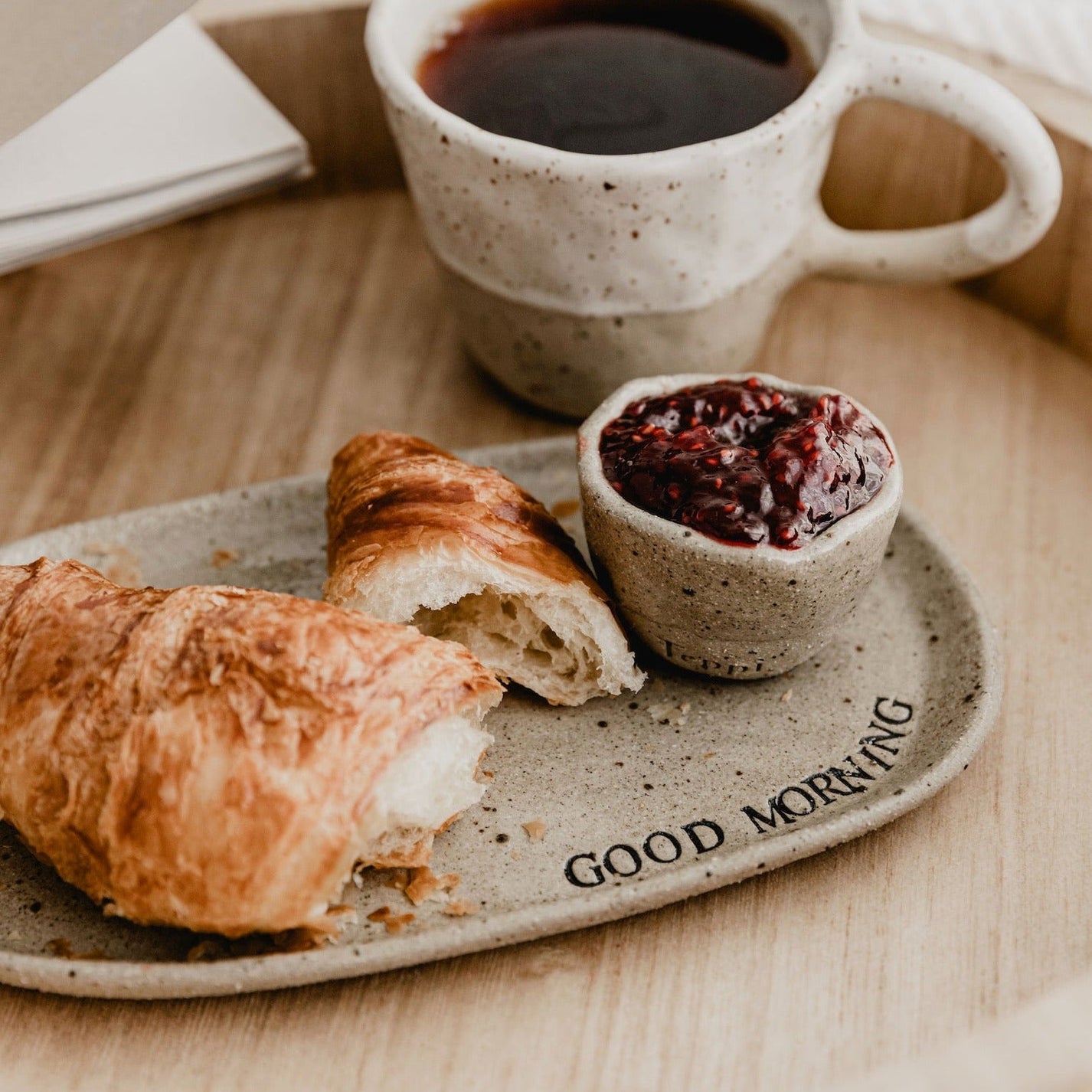 Good Morning Breakfast Plate | Ceramic Kitchenware | Teppi